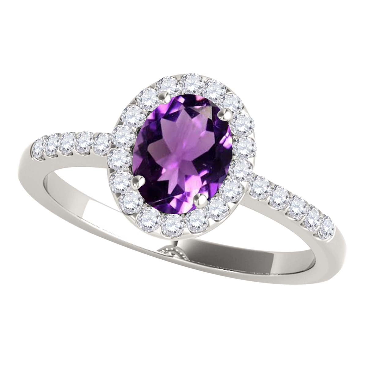 Mauli Jewels Rings for Women 2.50 Carat Diamond and Oval Shaped ...