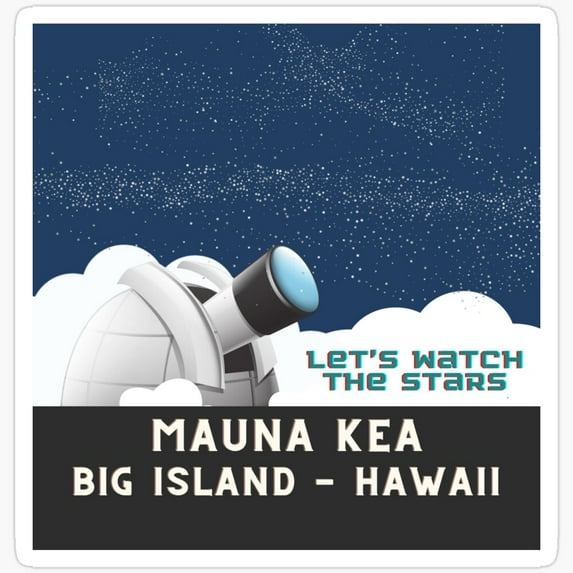 Mauna Kea - Big Island - Hawaii Sticker Phone Decal Water Bottle ...