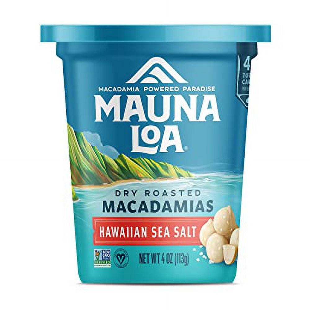 Mauna Loa Premium Hawaiian Roasted Macadamia Nuts, Sea Salt Flavor, 4 ...