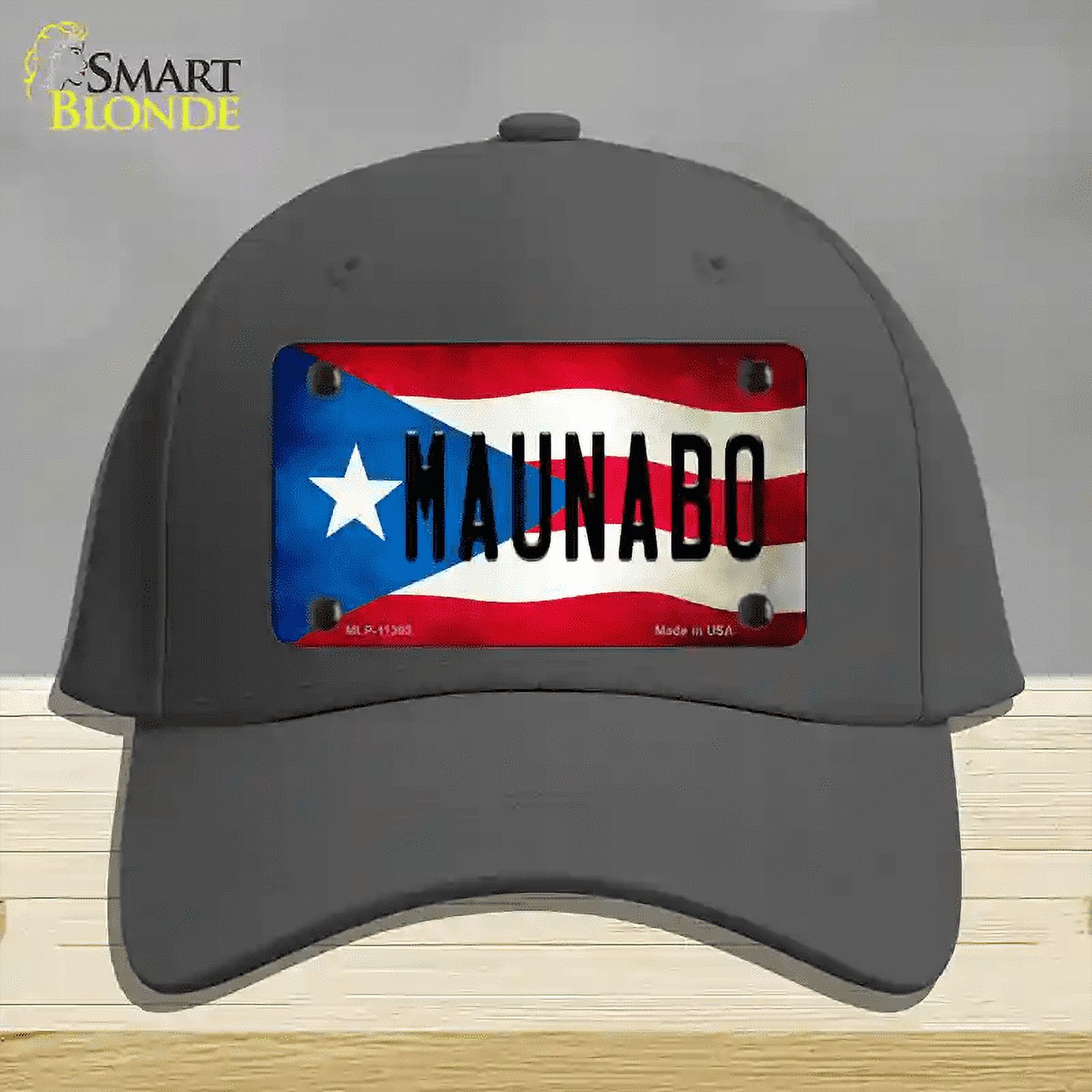 Maunabo Puerto Rico Flag Novelty License Plate Hat Cotton Charcoal ...