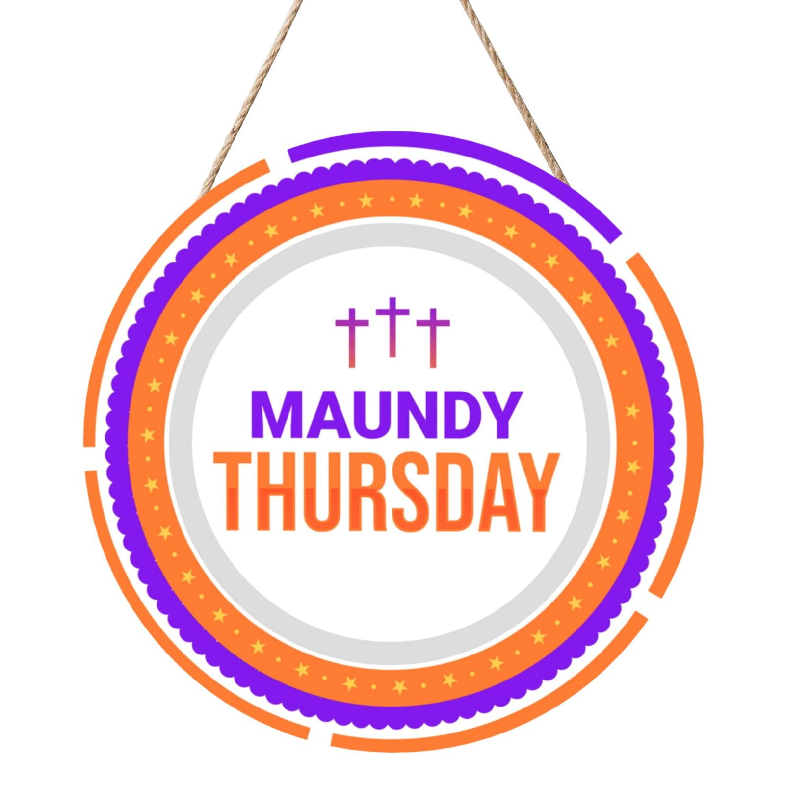 Maundy Thursday Wooden Hanging Sign Ornament Welcome Sign For Front ...
