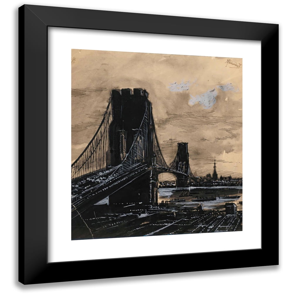 Maurice Perronnet 15x16 Black Modern Framed Museum Art Print Titled ...