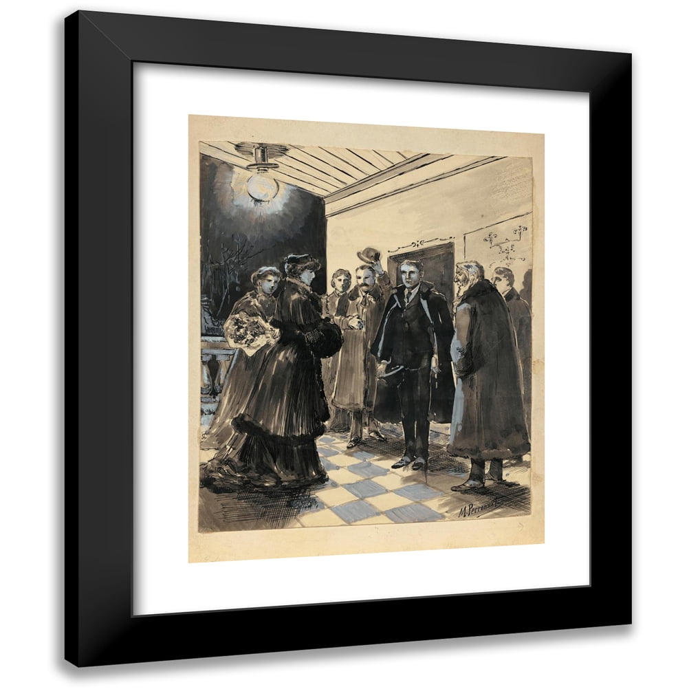 Maurice Perronnet 20x24 Black Modern Framed Museum Art Print Titled ...