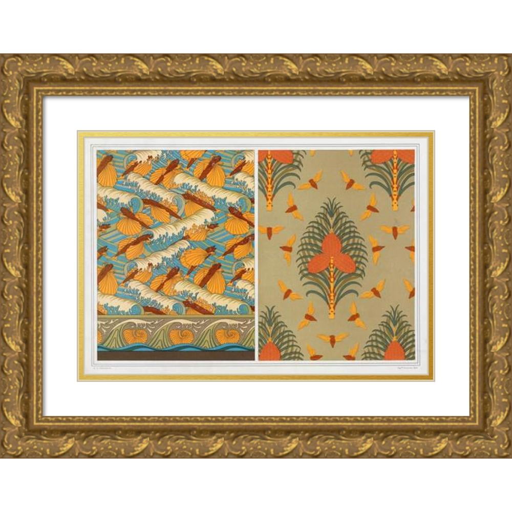Maurice Pillard Verneuil 18x14 Gold Ornate Wood Frame and Double Matted ...