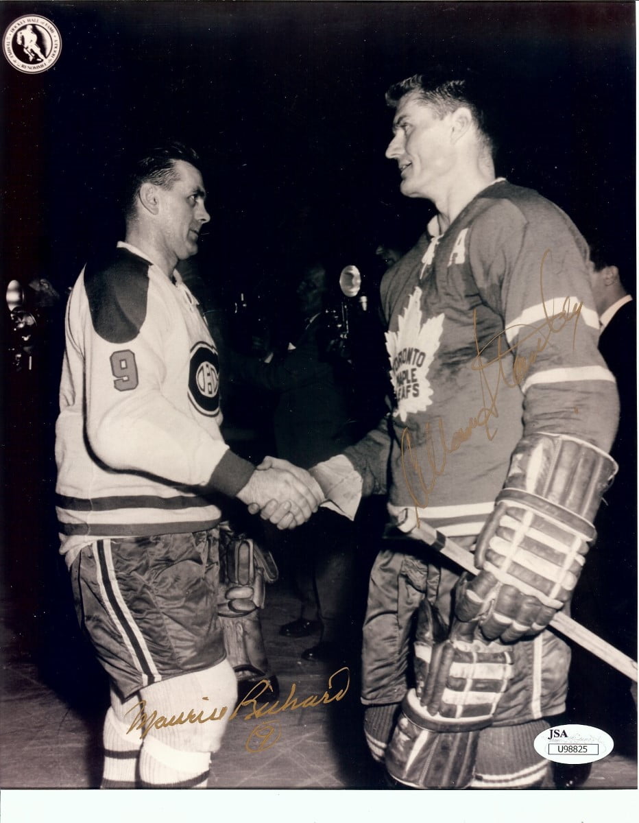Maurice Richard Allan Stanley Signed Autographed 8X10 Photo Vintage Low ...