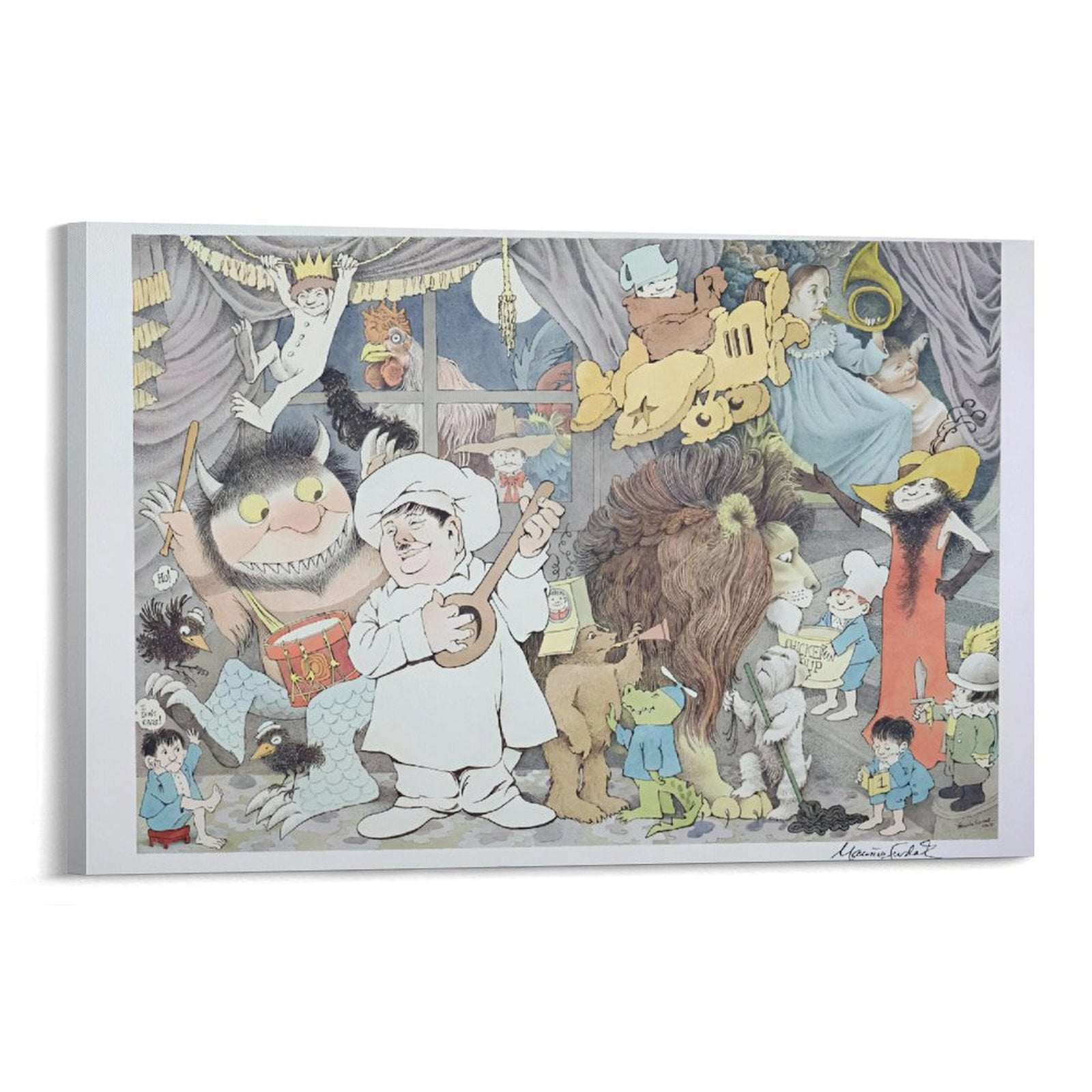 Maurice Sendak Print Painting (17) Painting On Canvas Wall Art Poster ...
