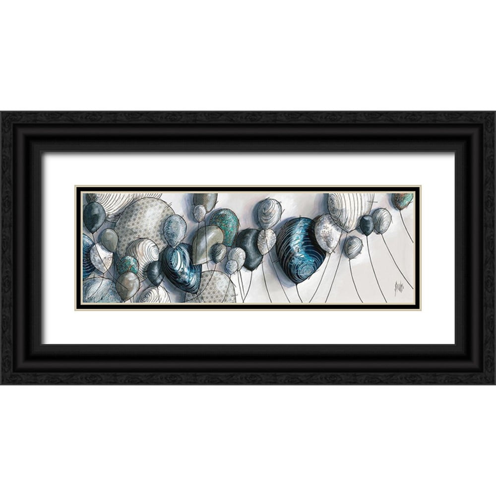 Maurier, Geraldine 18x9 Black Ornate Wood Framed with Double Matting ...