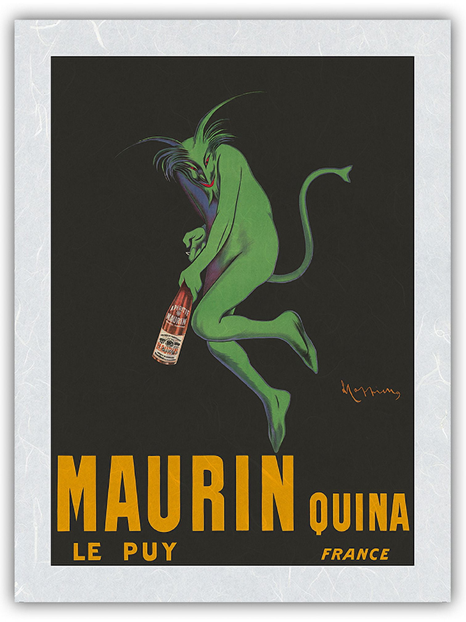 Maurin Quina - Quinina Apéritif - Green Devil - Le Puy France - Vintage ...