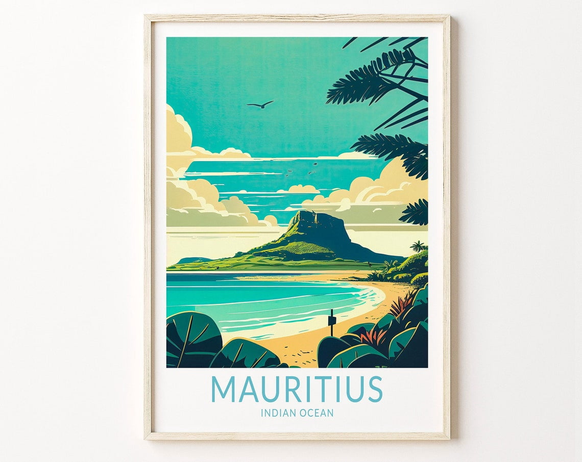 Mauritius Travel Poster Wall Art, Mauritius Poster, Mauritius Indian ...
