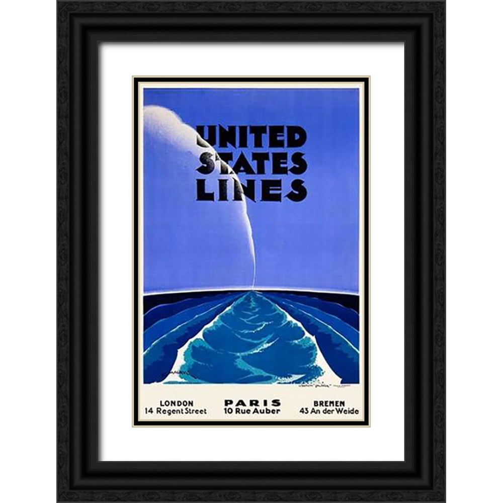 Maurus, Edmond 11x14 Black Ornate Wood Framed with Double Matting Museum Art Print Titled ...