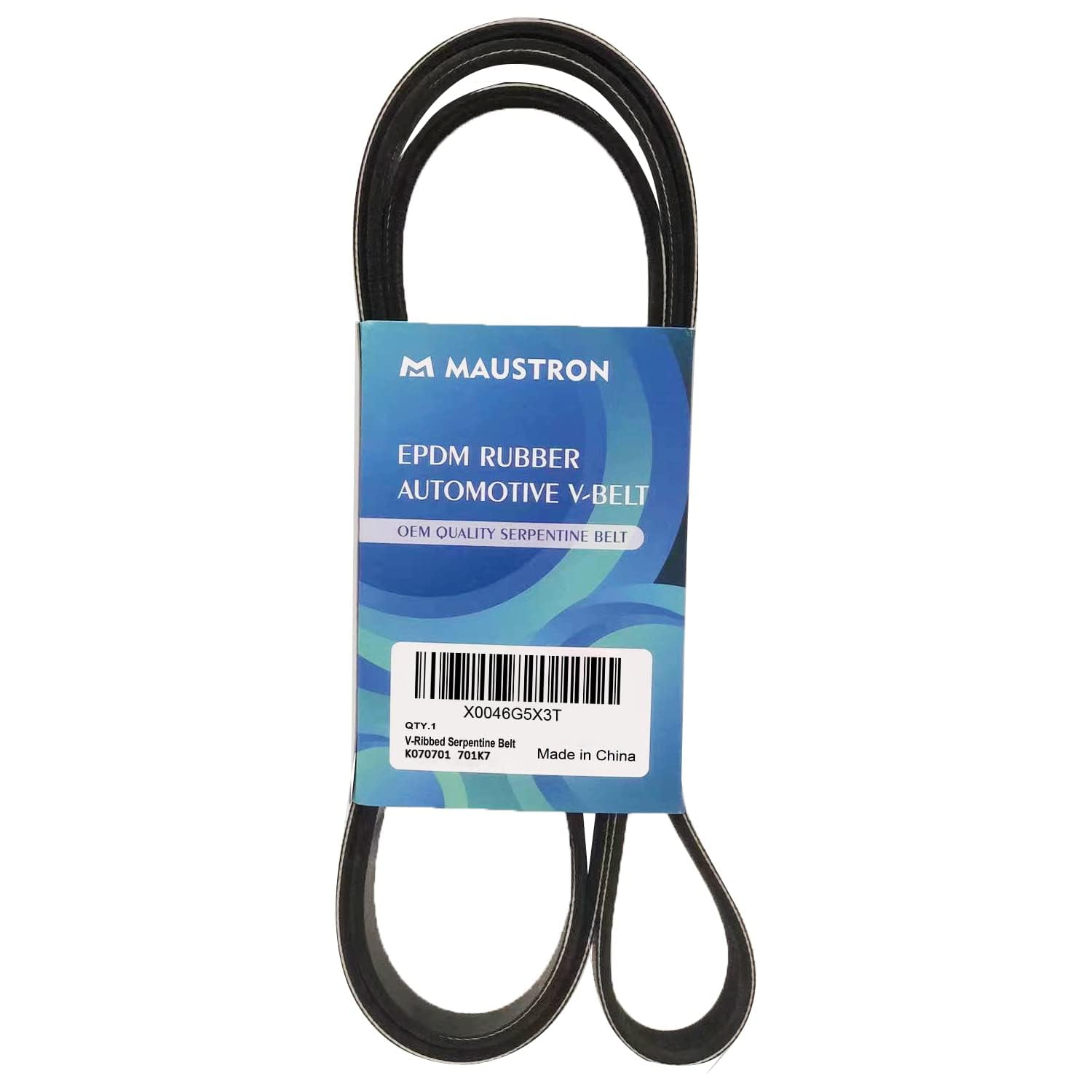 Maustron 7PK1781 EPDM Serpentine Belt For 2003-2007 Honda Accord DX EX ...