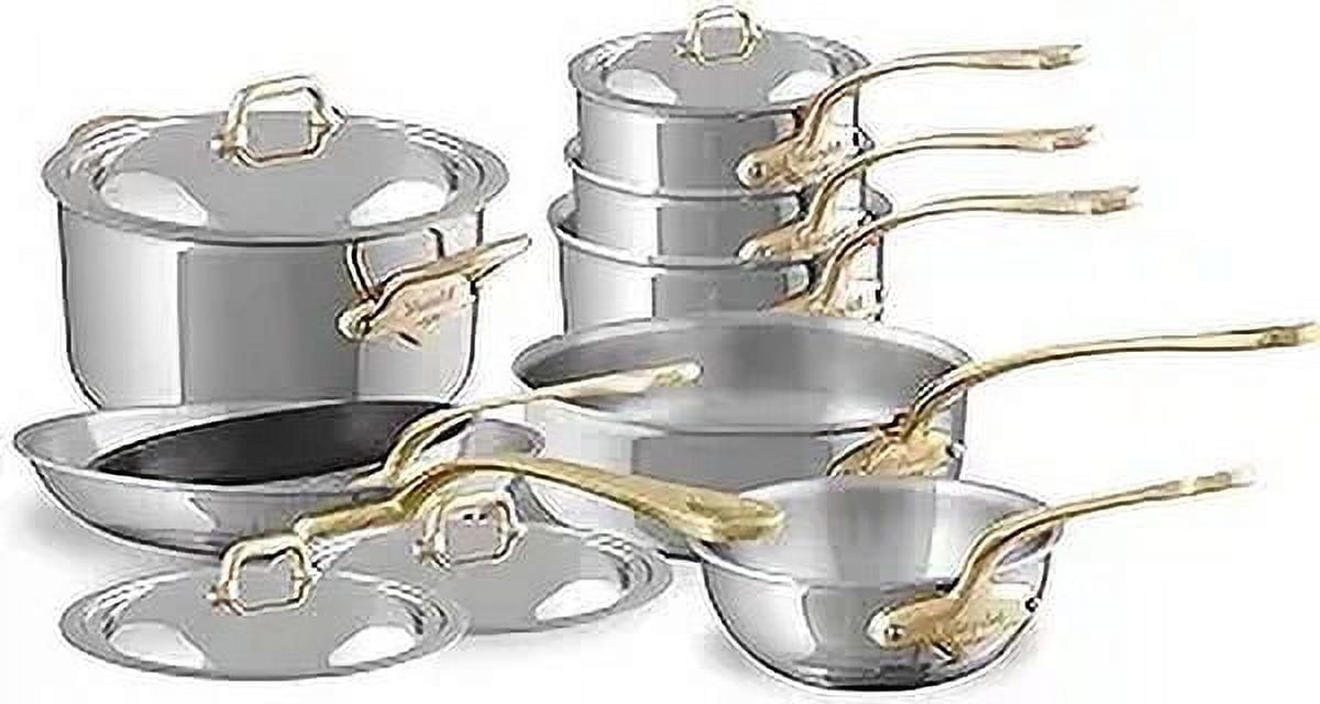 Mauviel M'Cook B 5-Ply Polished Stainless Steel 12-Piece Cookware Set ...