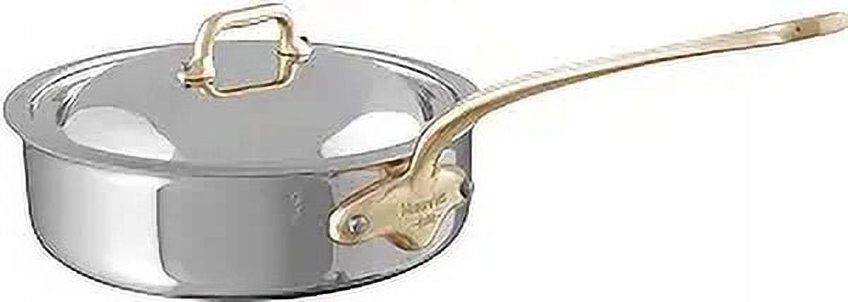Mauviel M'Cook B 5-Ply Polished Stainless Steel Saute Pan With Lid, And ...