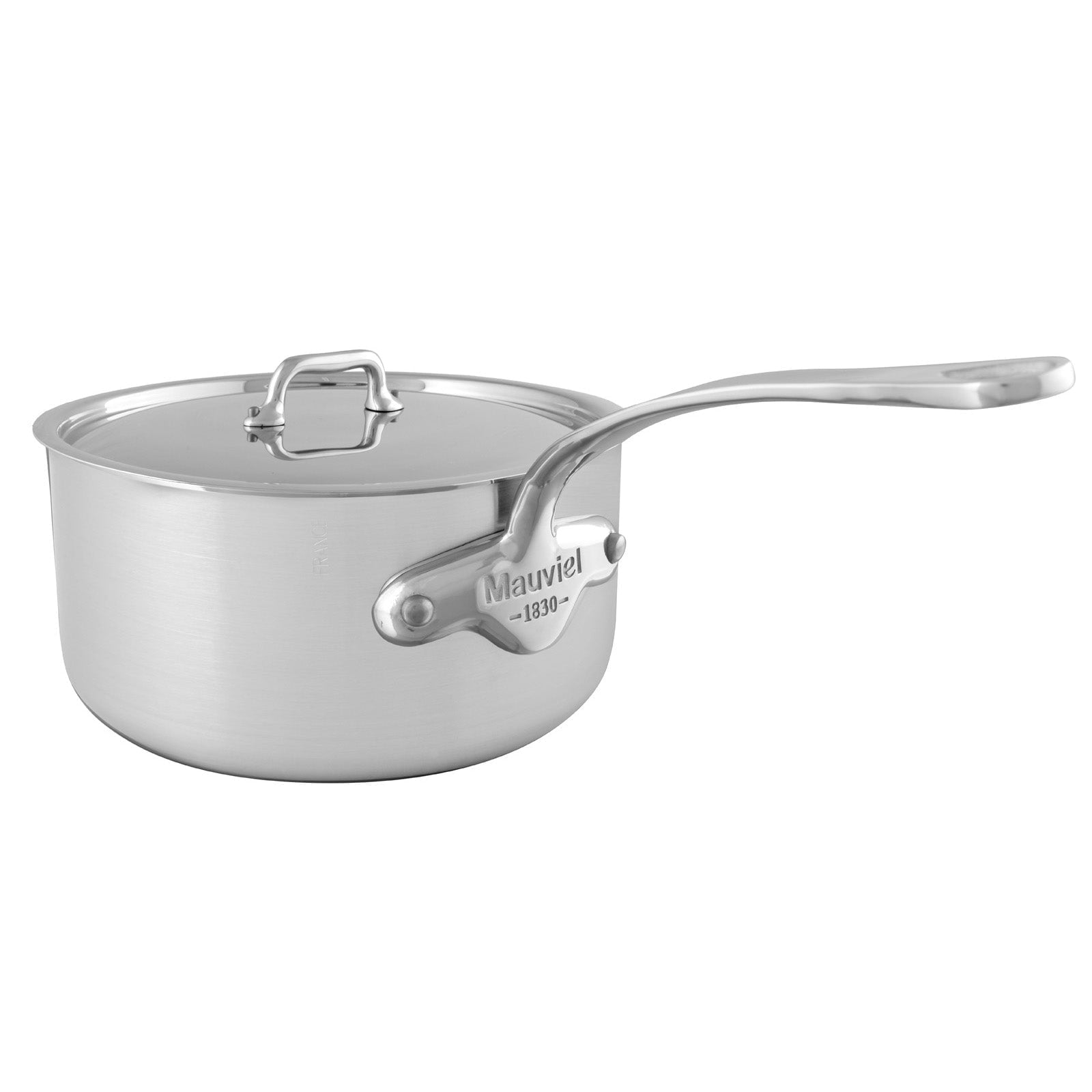 Mauviel M'Urban 3 Tri-Ply Brushed Stainless Steel Sauce Pan With Cast ...