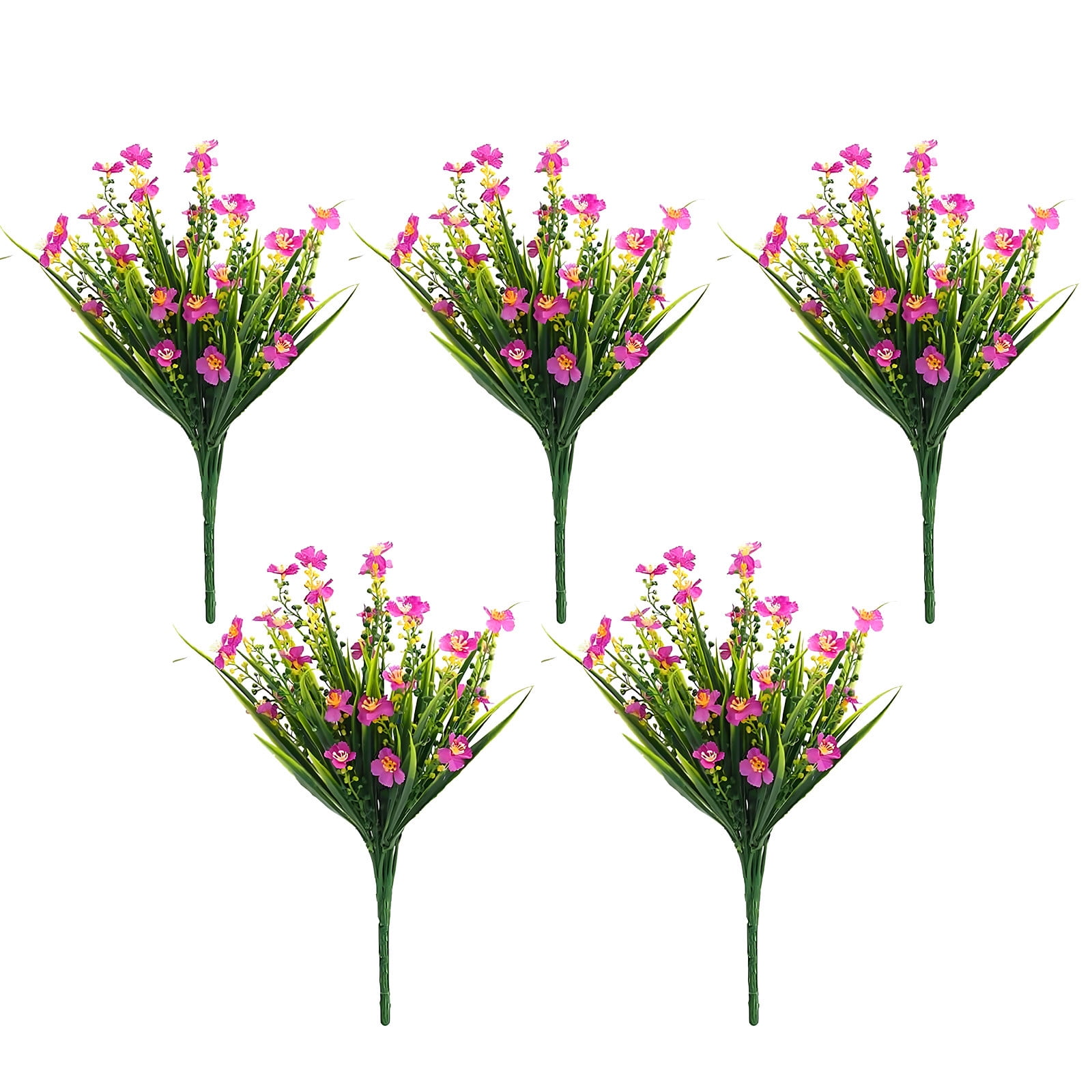 Mauxuk 5 Pack Artificial Hanging Plants for Outdoor Decor - UV ...