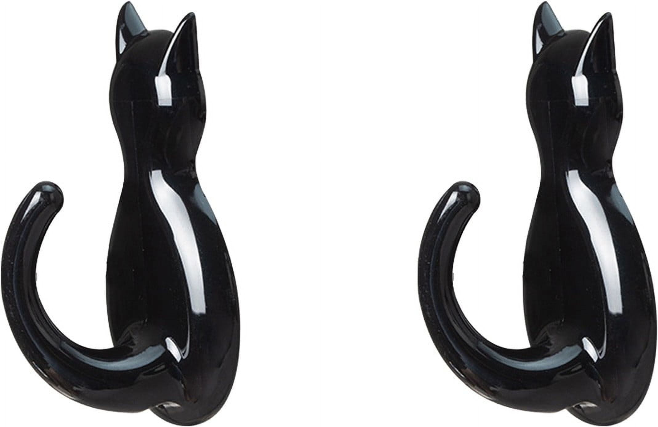 Mauxuk Cute Cat Tail Adhesive Hooks - No Drill Wall Hangers, Stick-on ...
