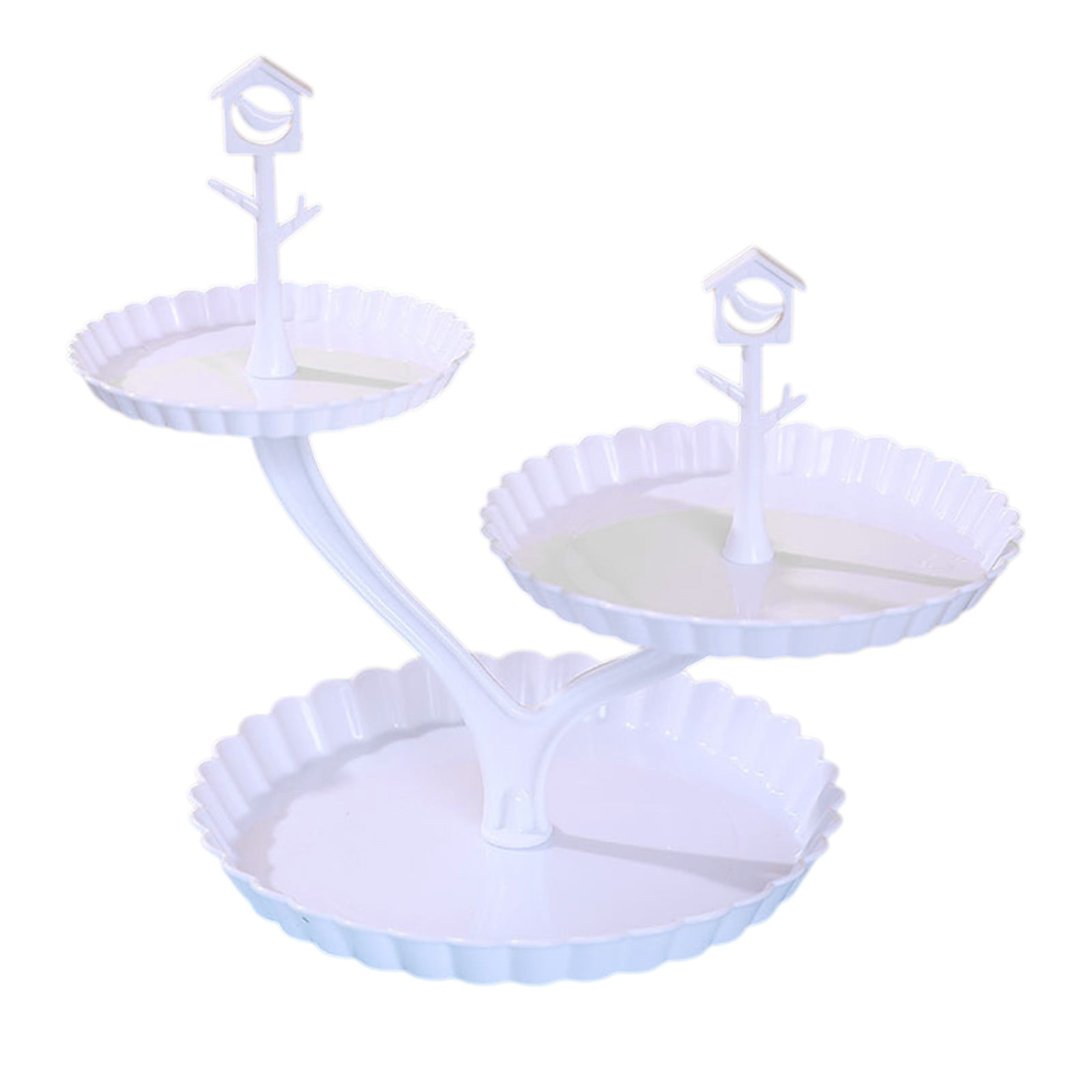 Mauxuk Elegant Tiered Dessert Stand - Plastic Snack Display for Party ...