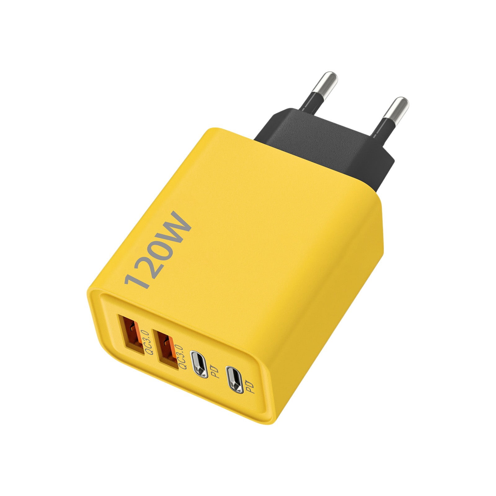 Mauxuk Fast Charging Plug with 2 Type C Ports & USB, European Charger ...