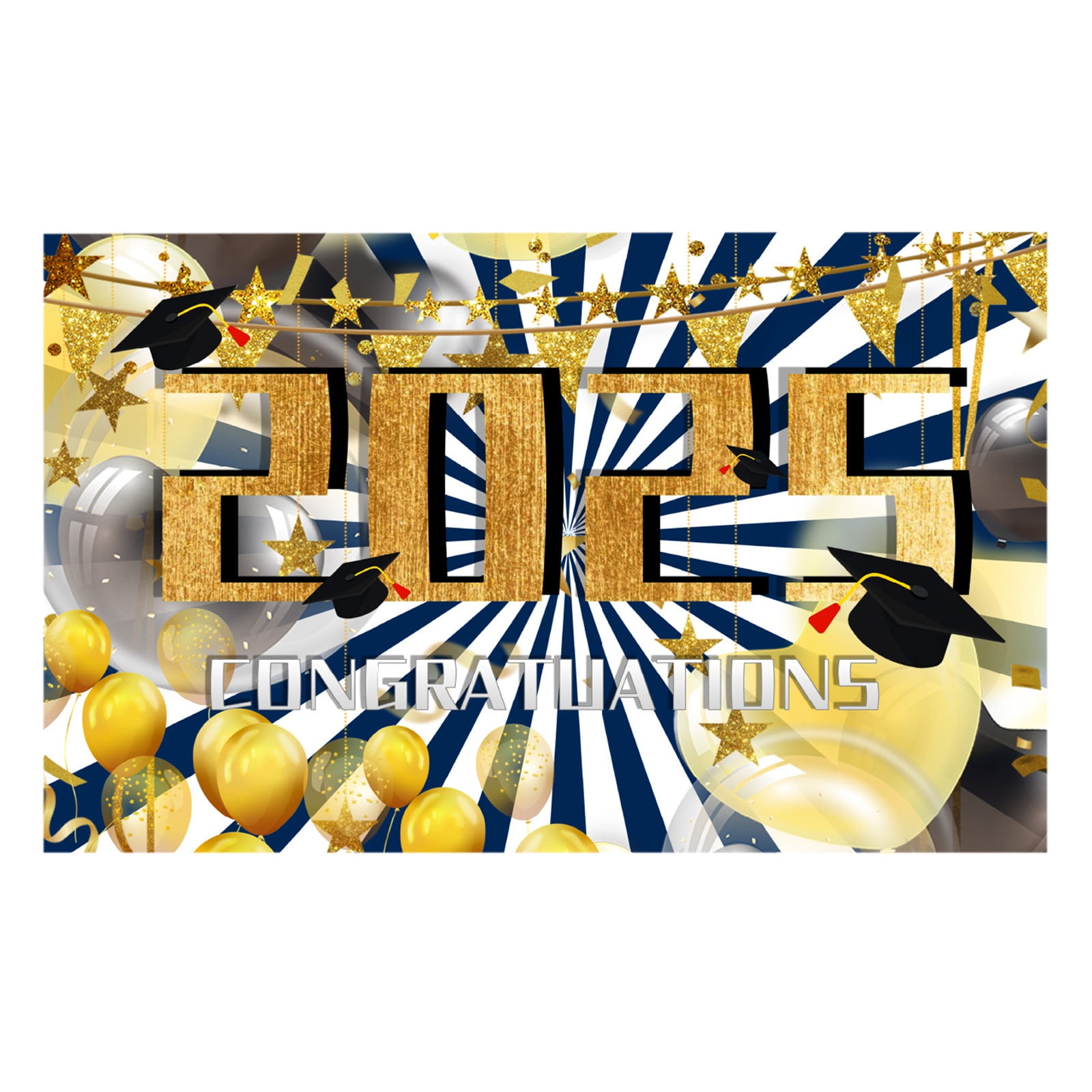 Mauxuk Graduation Backdrop Decorations - Premium Polyester Photo Booth ...