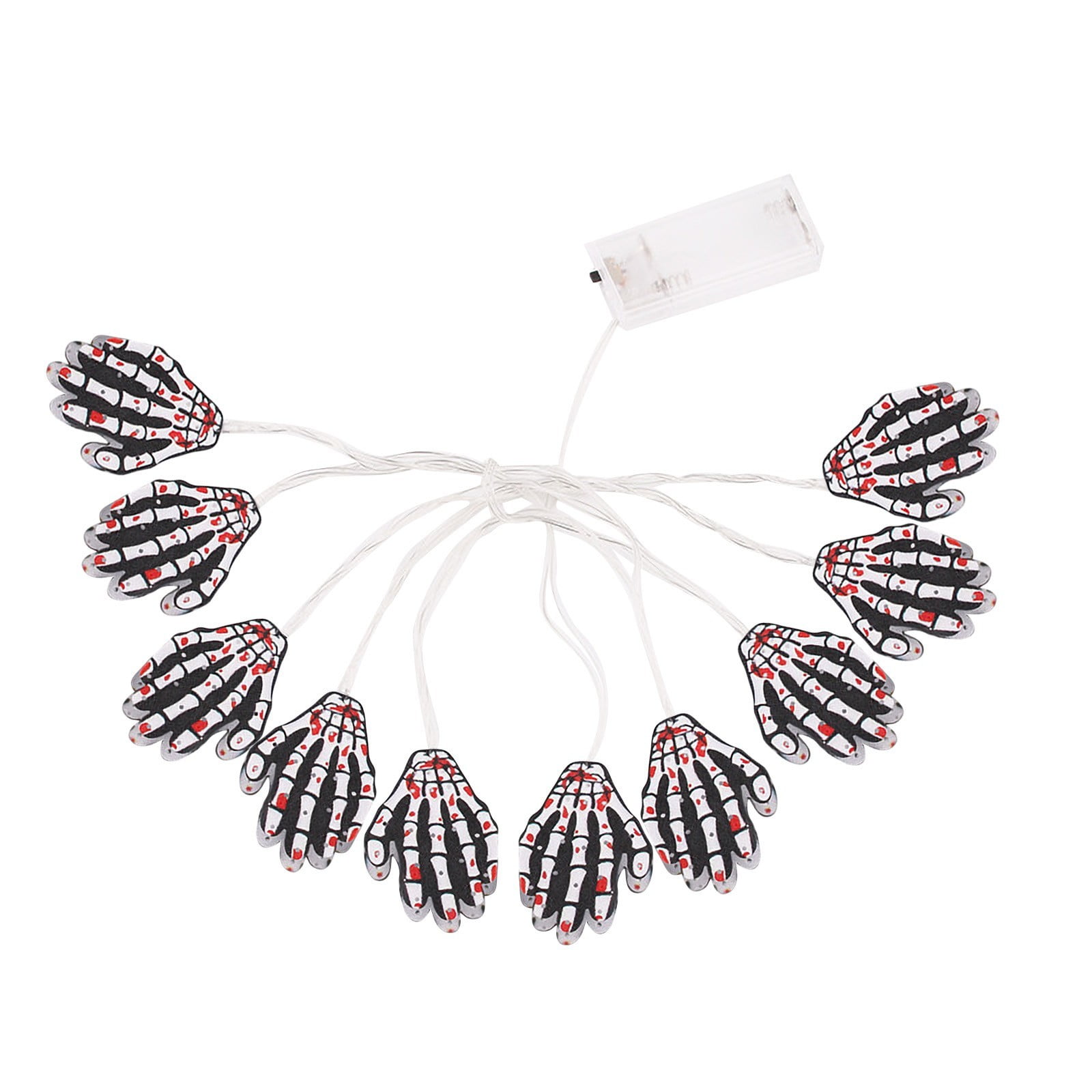 Mauxuk Halloween LED Ghost Hand Lantern String Lights - 10 Orange ...