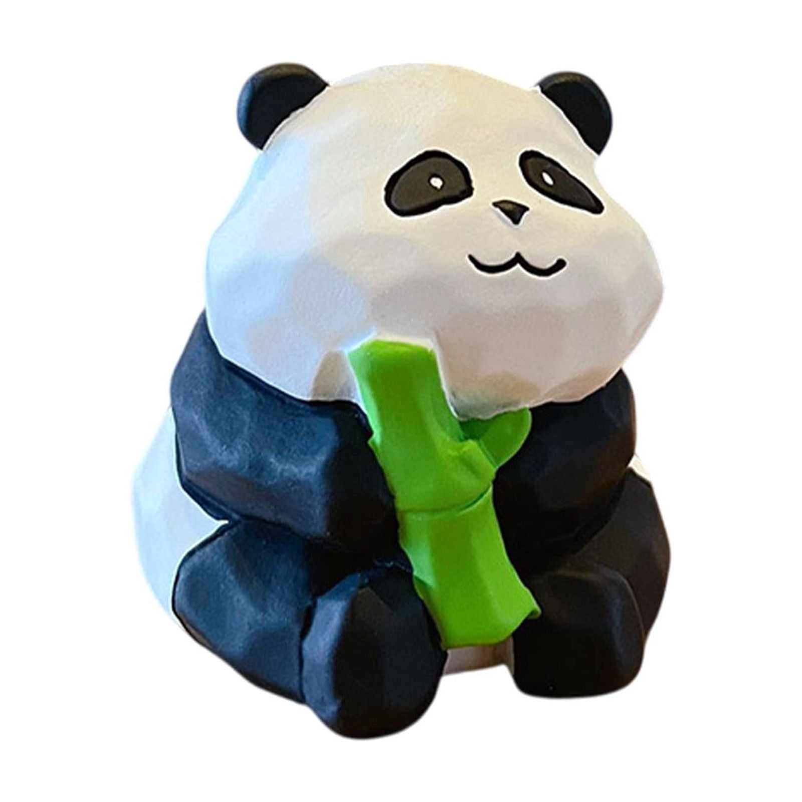 Mauxuk Handmade Resin Panda Sculpture - Unique Brazilian Wood Home ...