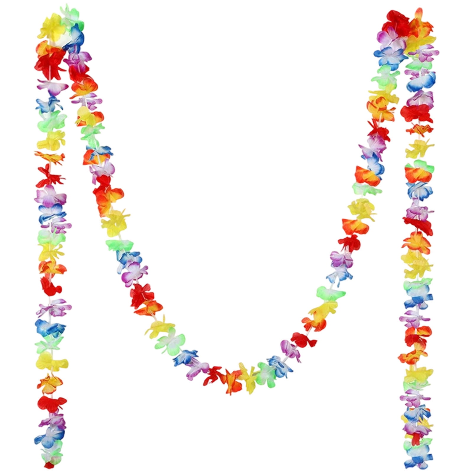 Mauxuk Hawaiian Flower Chain Necklace, Colorful Decorative Flower Strip ...