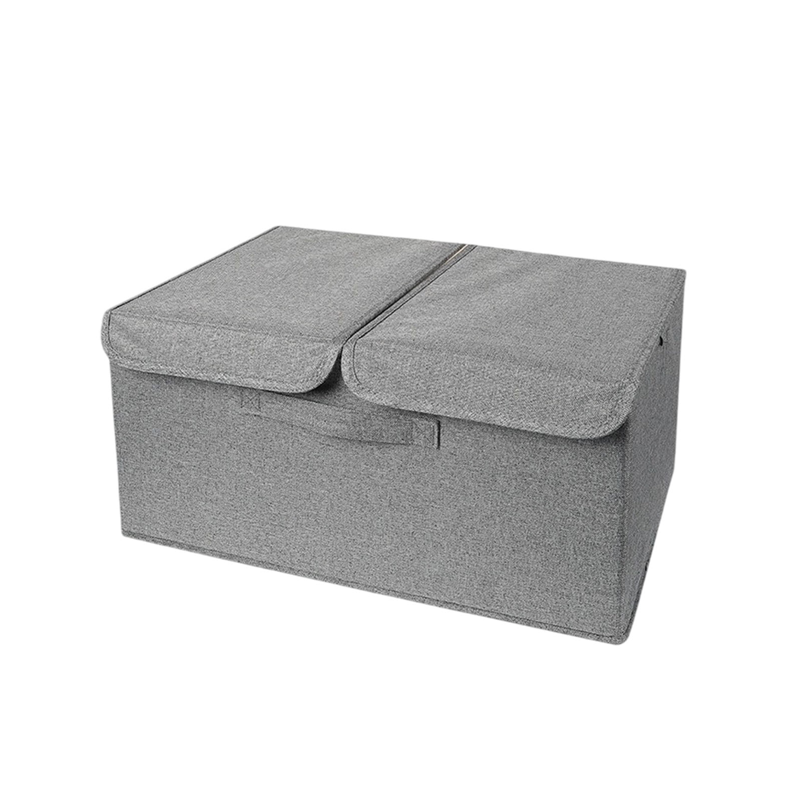 Mauxuk Large Cloth Storage Box with Lid - 50x30x25cm Organizer, Multi ...