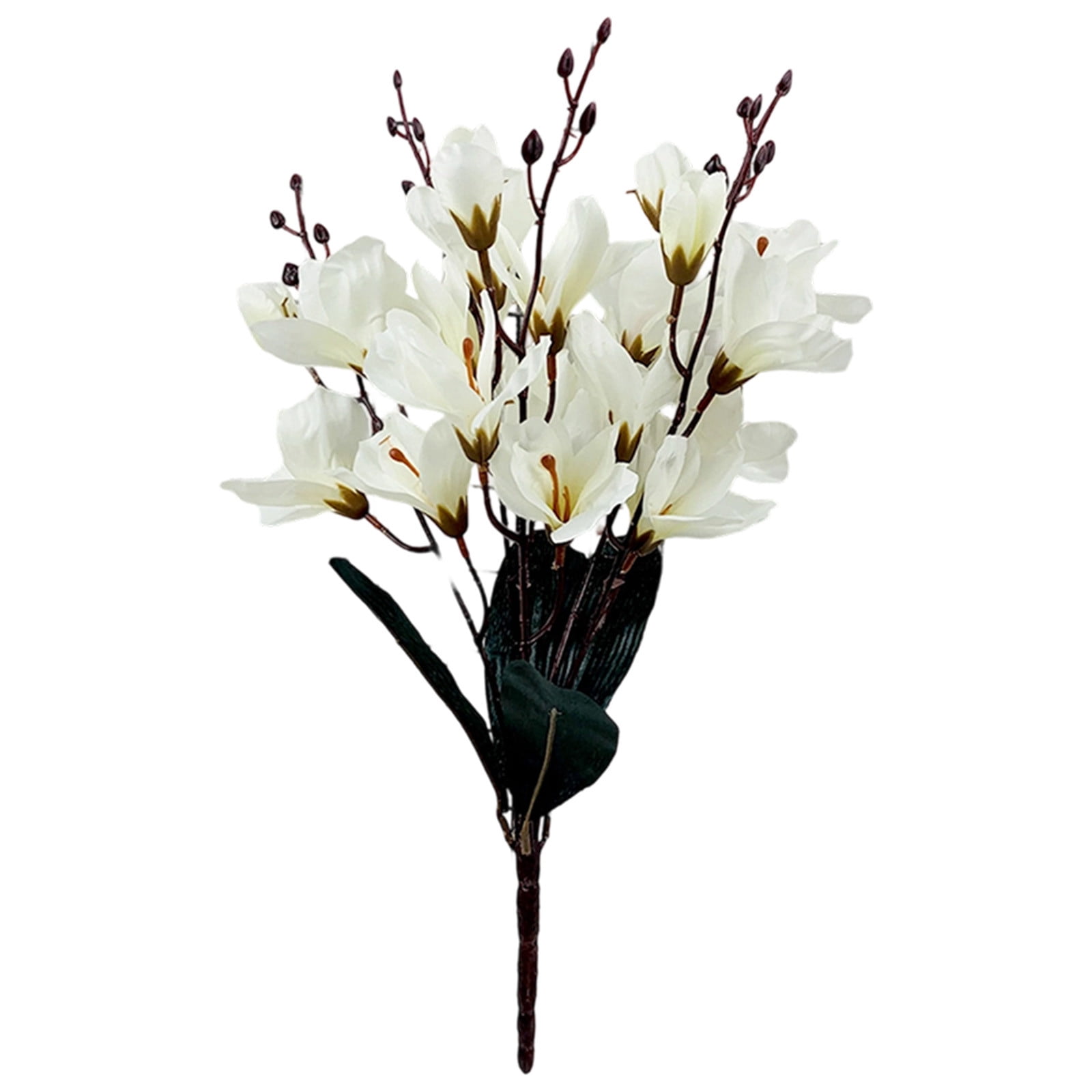 Mauxuk Artificial Magnolia Flower Stems, Real Touch Fake Flowers, High ...