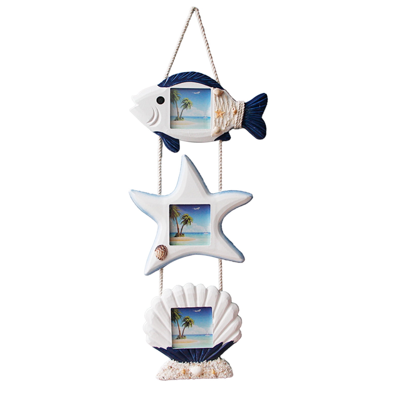 Mauxuk Mediterranean Ocean Themed Wooden Triptych Photo Frame Set ...