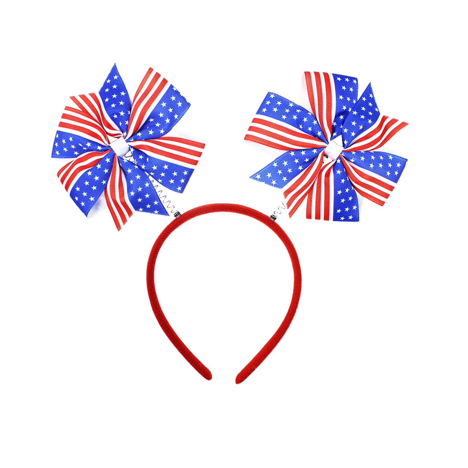 Mauxuk Patriotic Independence Day Headband - Stretchy Red White Blue ...