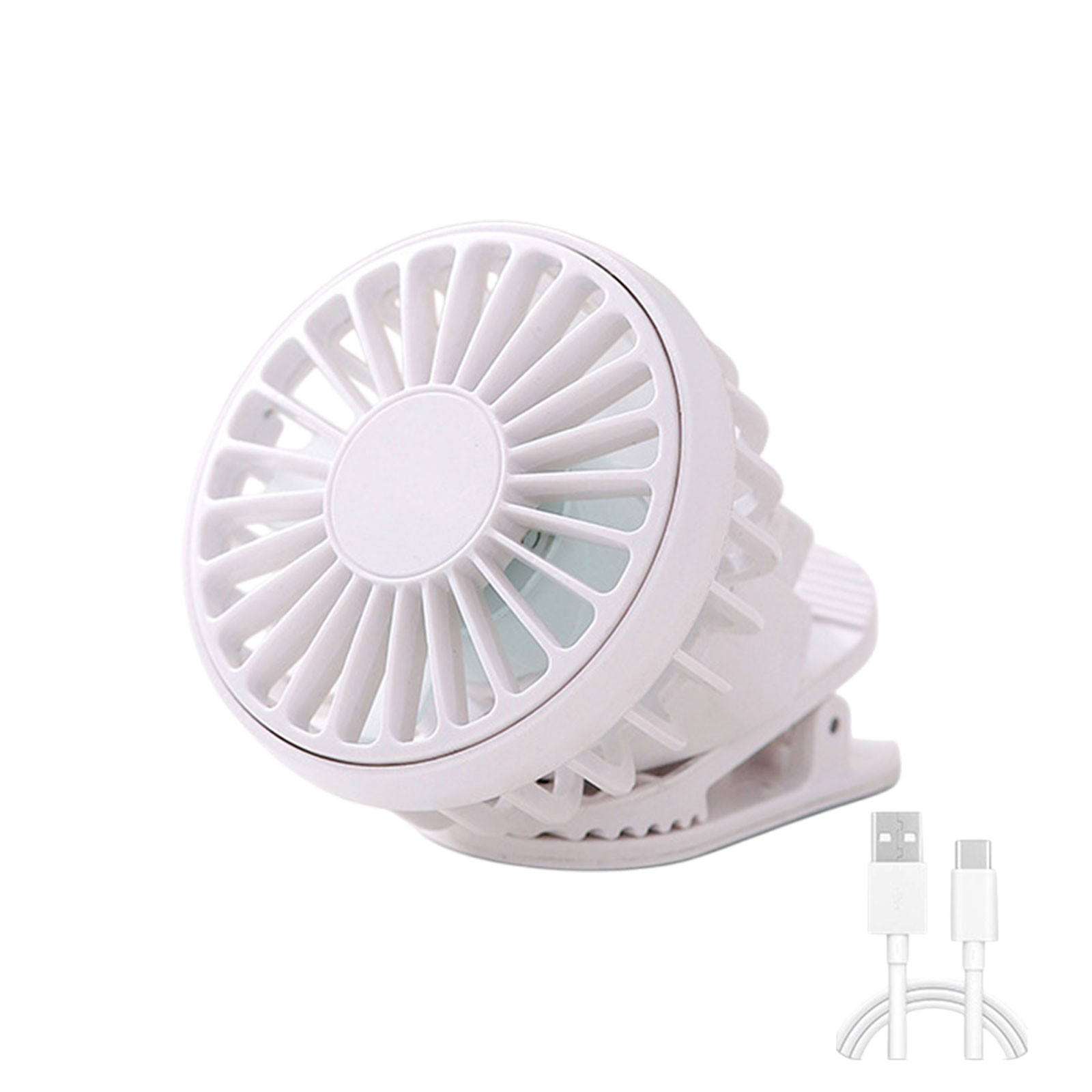 Mauxuk Portable Solar Rechargeable Clip Fan - Hands Free Adjustable 3 ...