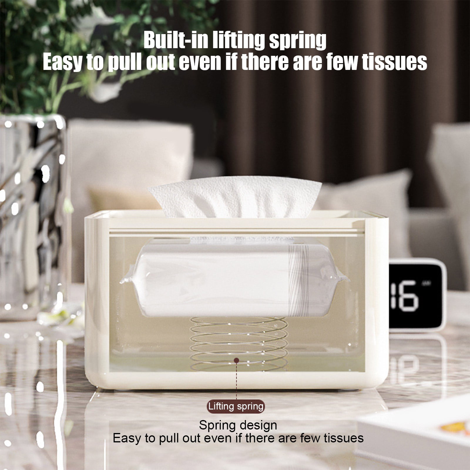 Mauxuk Premium Tissue Box Holder - Modern Scandinavian Drawer Organizer ...
