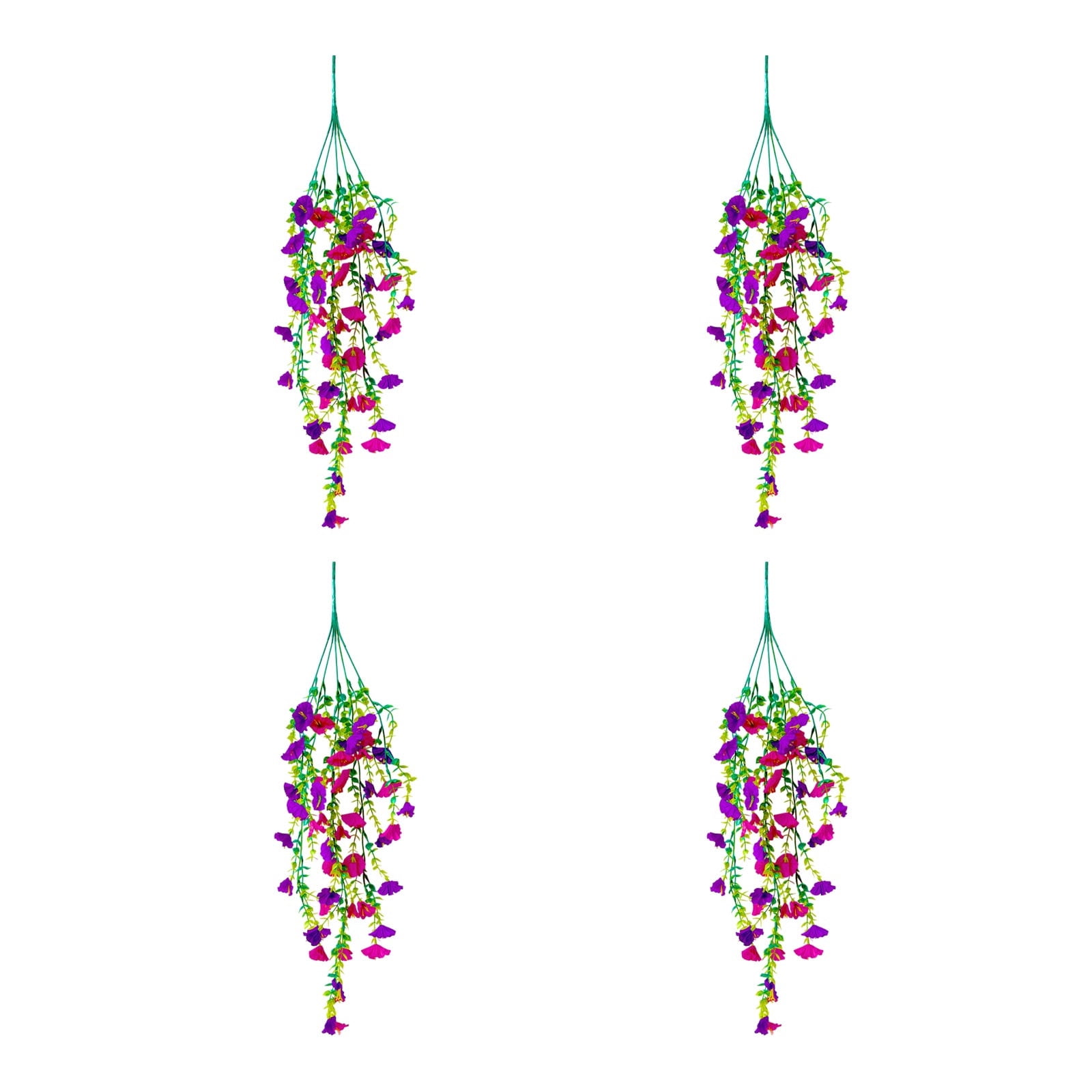 Mauxuk Realistic Artificial Hanging Plants - 4 Pack Fake Ivy Vines for ...