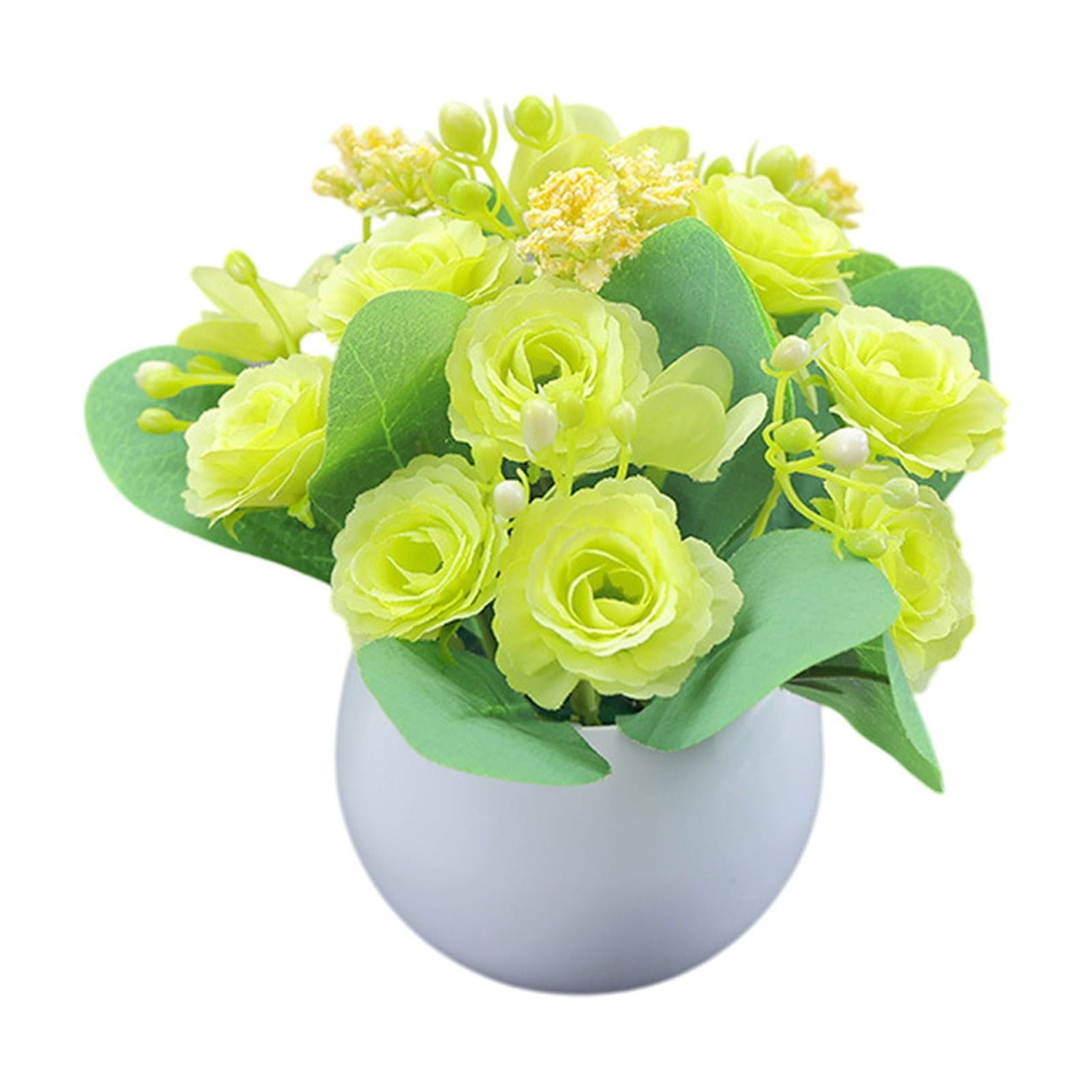 Mauxuk Realistic Polyester Potted Flowers - Bendable Stems, Weighted ...