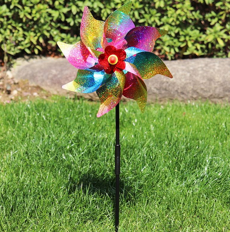 Mauxuk Sparkly Wind Spinners for Yard and Garden Decorations - Colorful ...