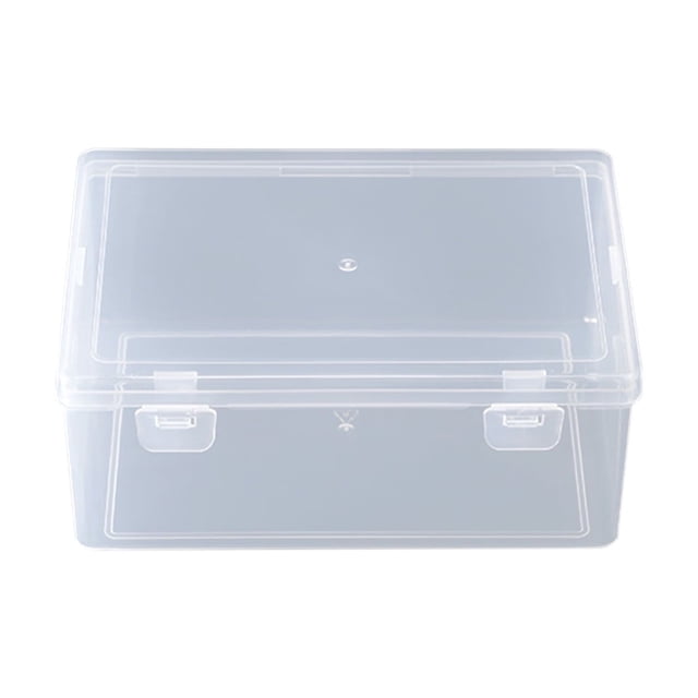 Mauxuk Stackable Clear Plastic Pencil Box Organizer 16oz Translucent ...