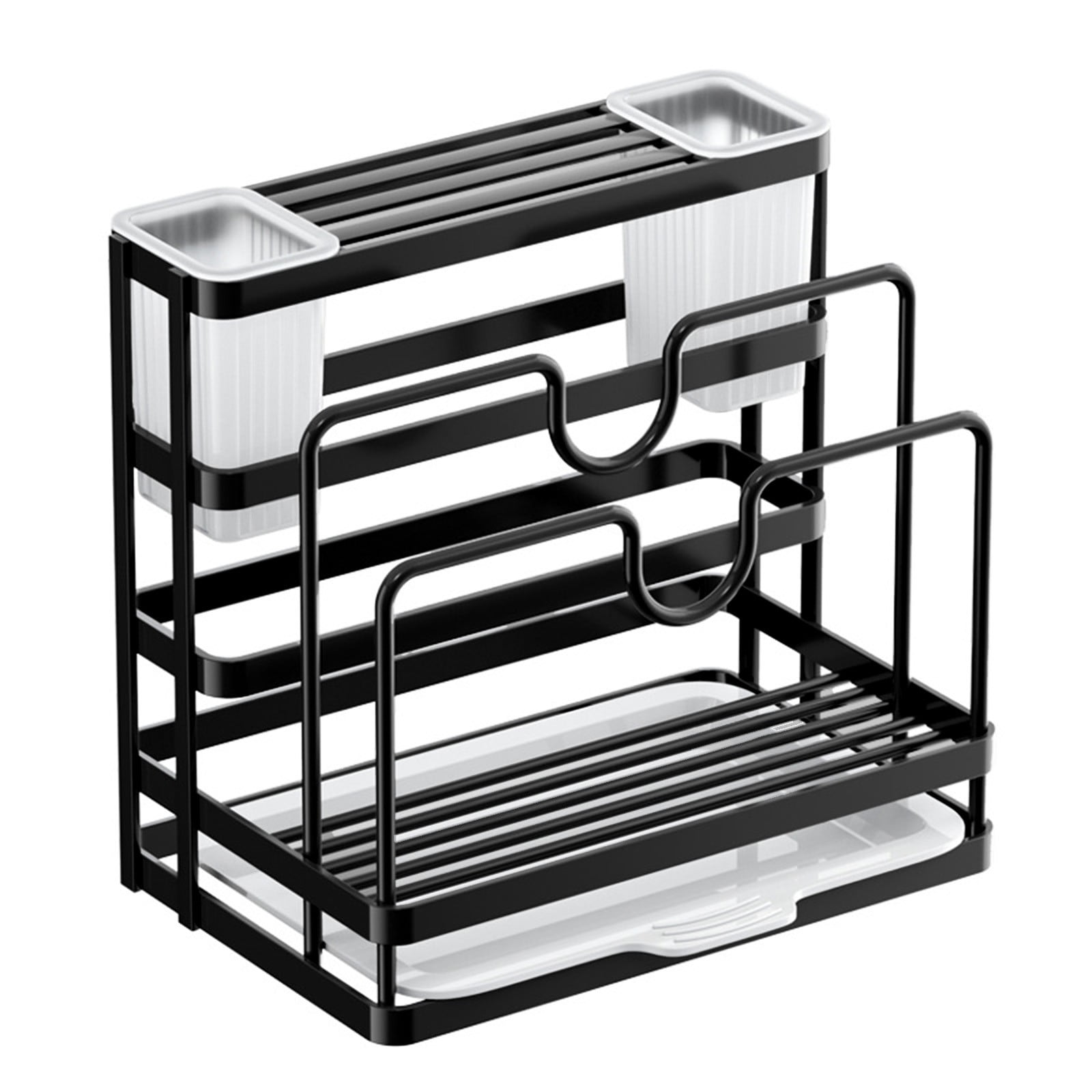 Mauxuk Stainless Steel Kitchen Knife Storage Rack with Tray - Wall ...