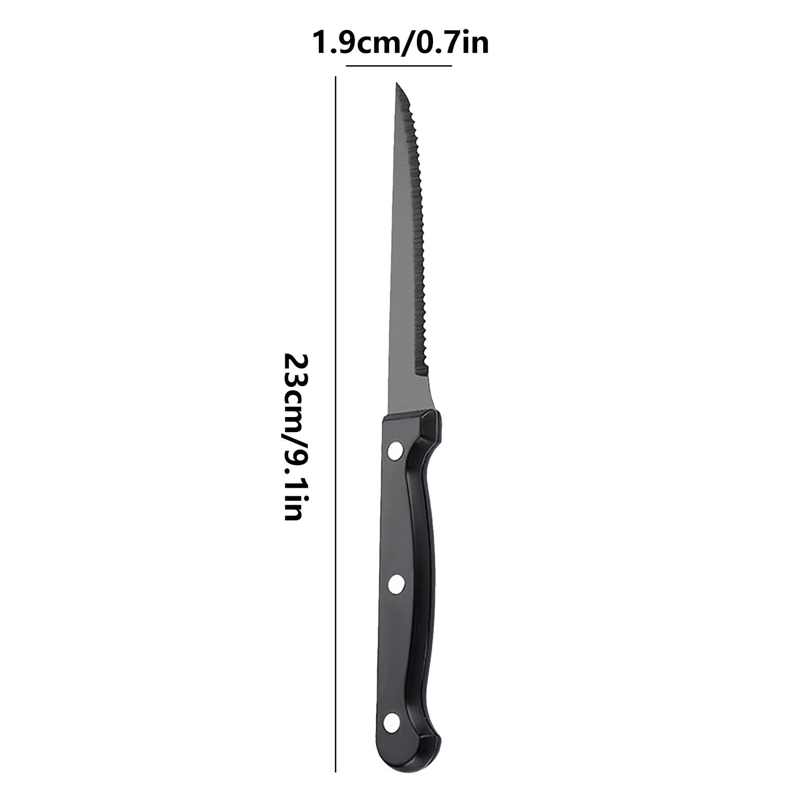 Mauxuk Stainless Steel Steak Knife Set Super Serrated Western Camping ...