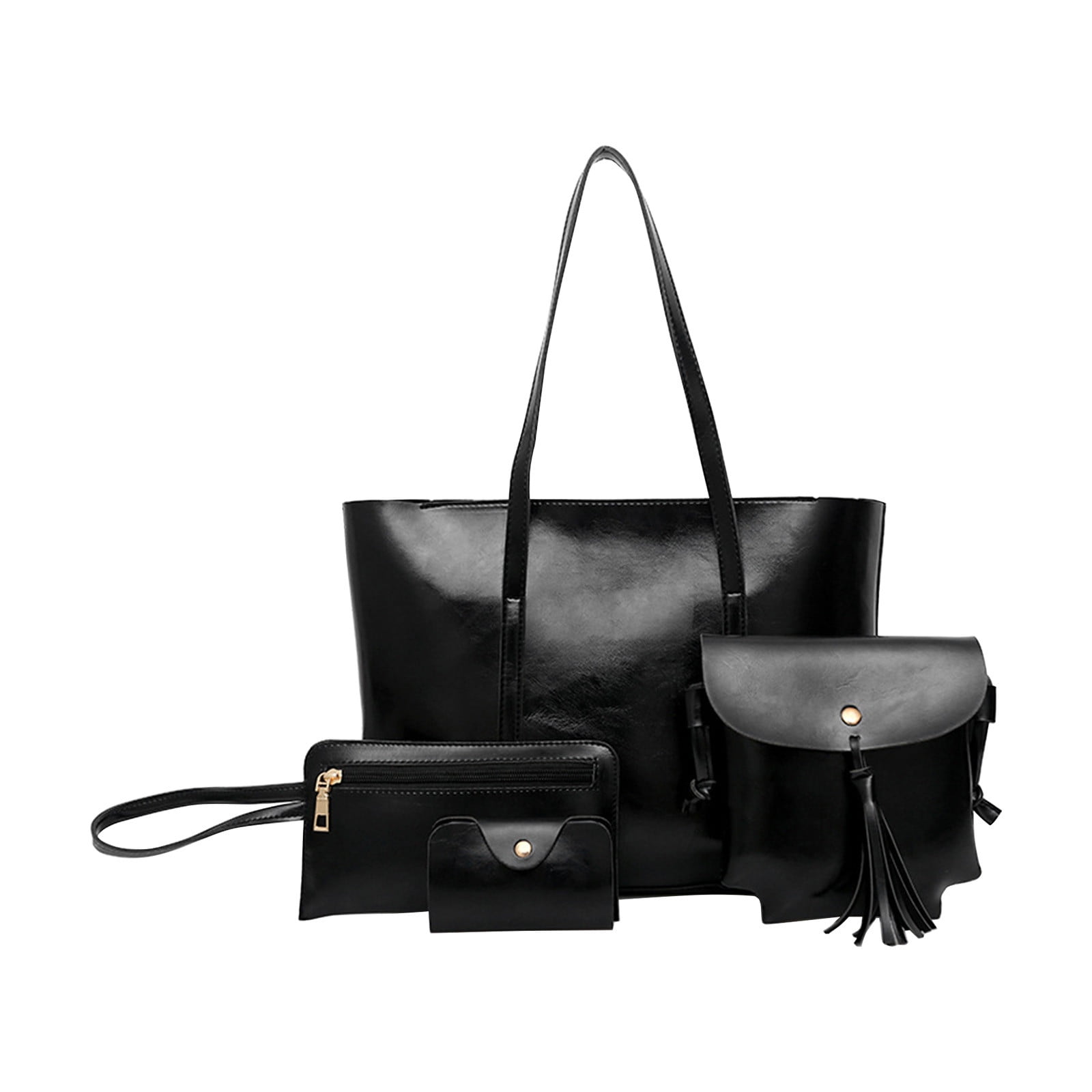 Mauxuk Stylish Womens Leather Bag Set - 4-Piece Tote, Shoulder Bag ...