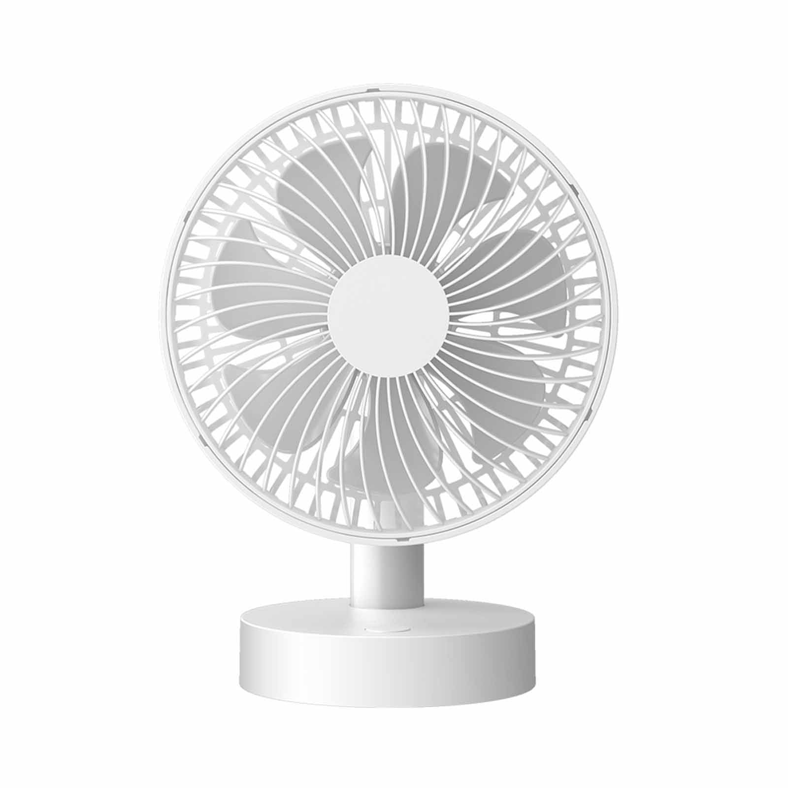 Mauxuk USB Rechargeable Desk Fan with Oscillation, 1800mAh Battery, 3 ...