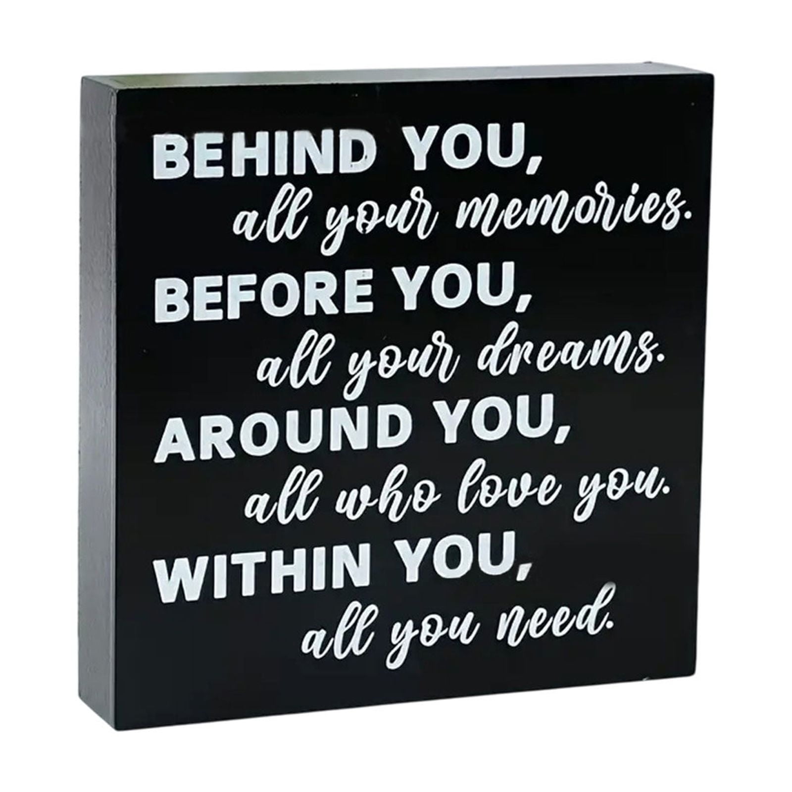 Mauxuk Wooden Graduation Quote Box Sign - Positive Wood Decor for Home ...