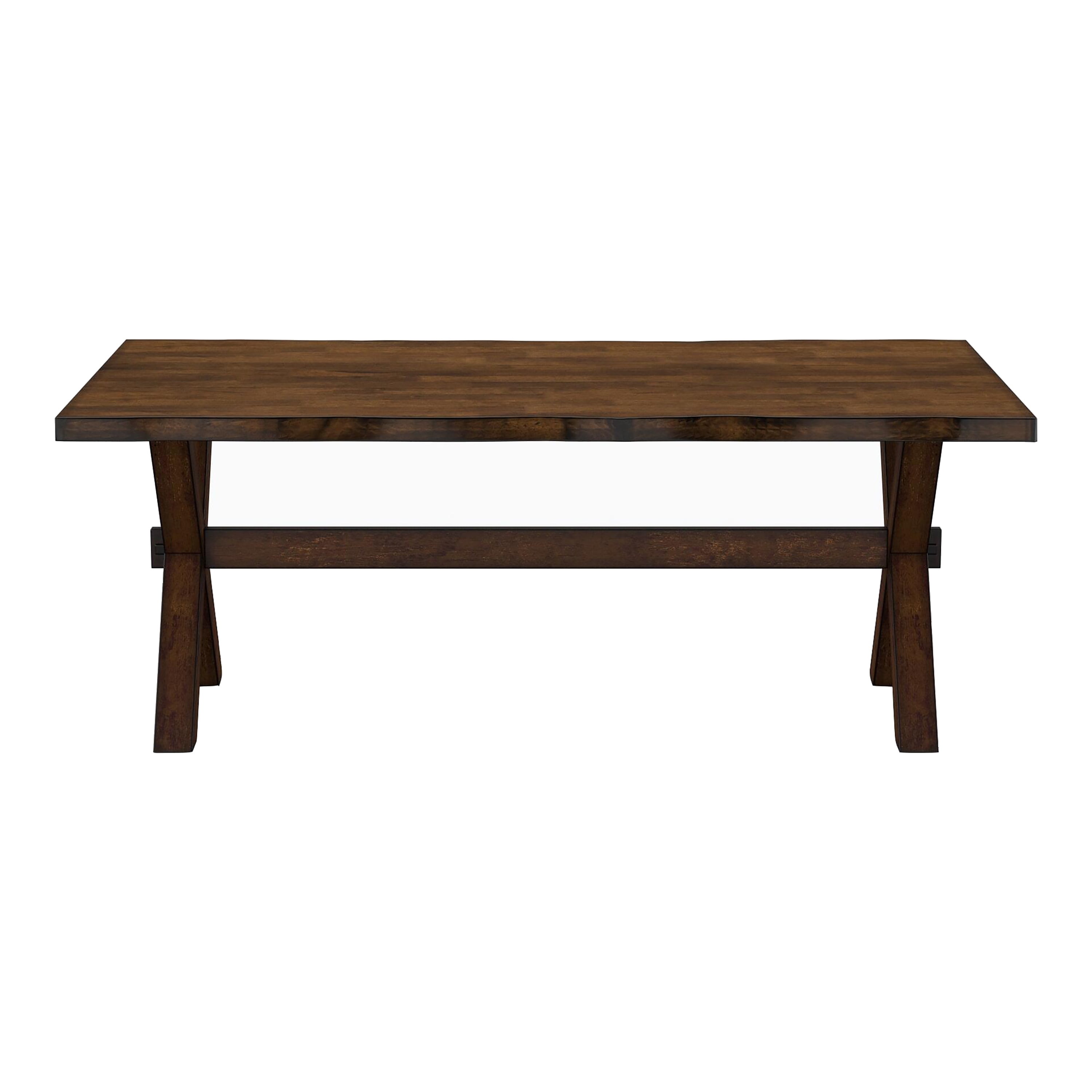 Mav Solid Wood Rectangle Coffee Table, Walnut - Walmart.com