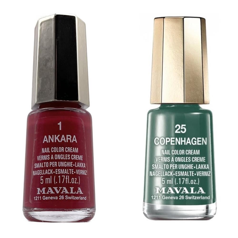 Mavala Mini Nail Polish 5ml - 1 Ankara - 25 Copenhagen - Combi Pack ...