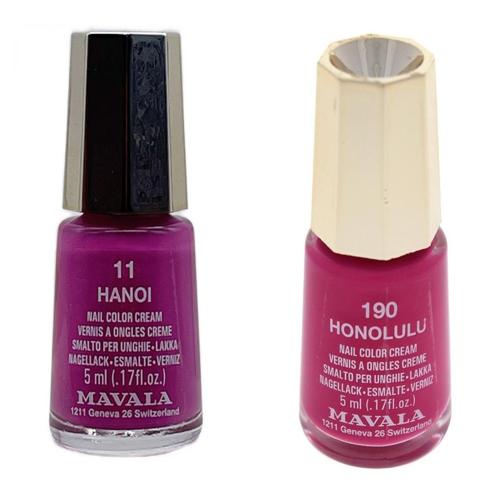 Mavala Mini Nail Polish 5ml - 11 Hanoi - 190 Honolulu - Combi Pack ...