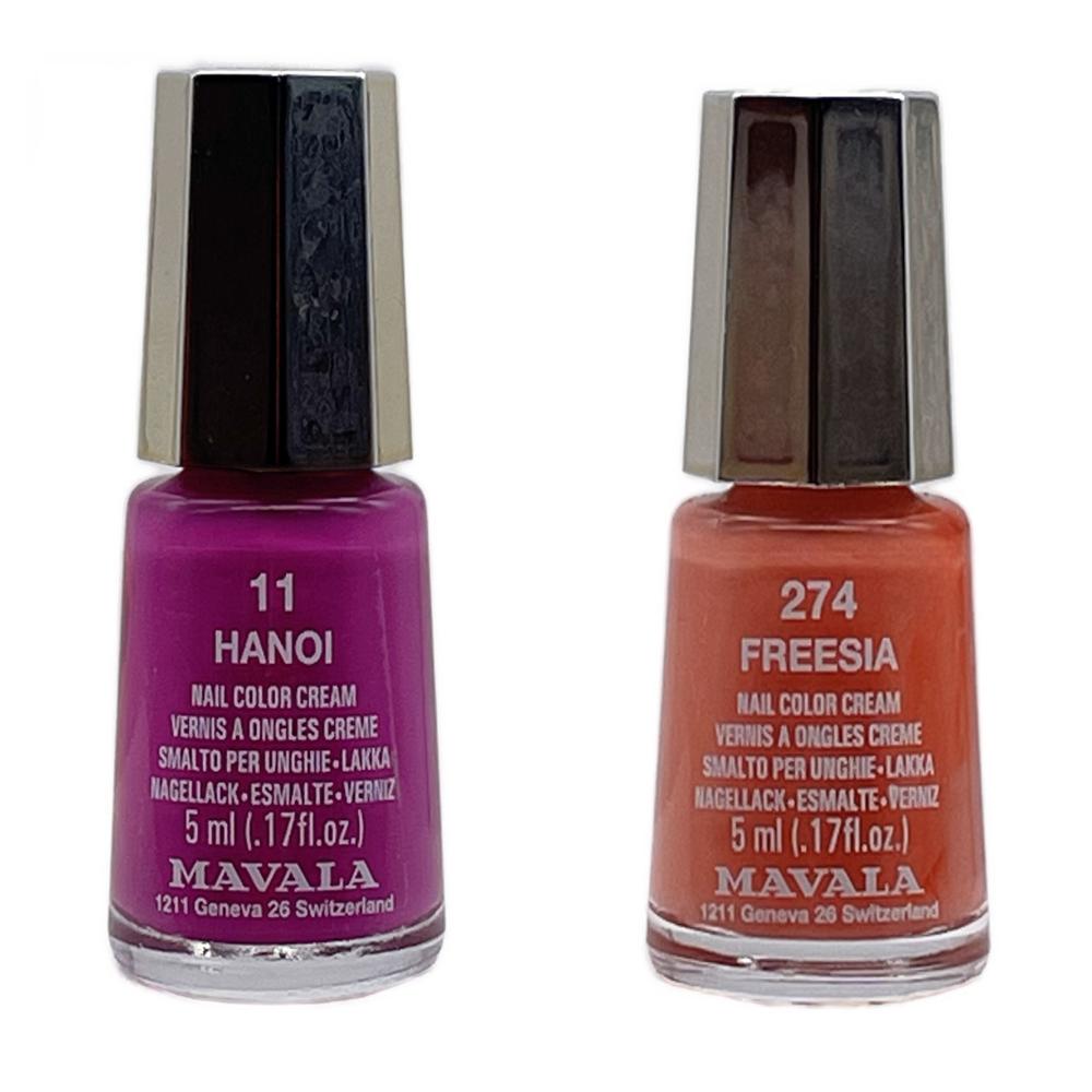 Mavala Mini Nail Polish 5ml - 11 Hanoi - 274 Freesia - Combi Pack - Walmart.com