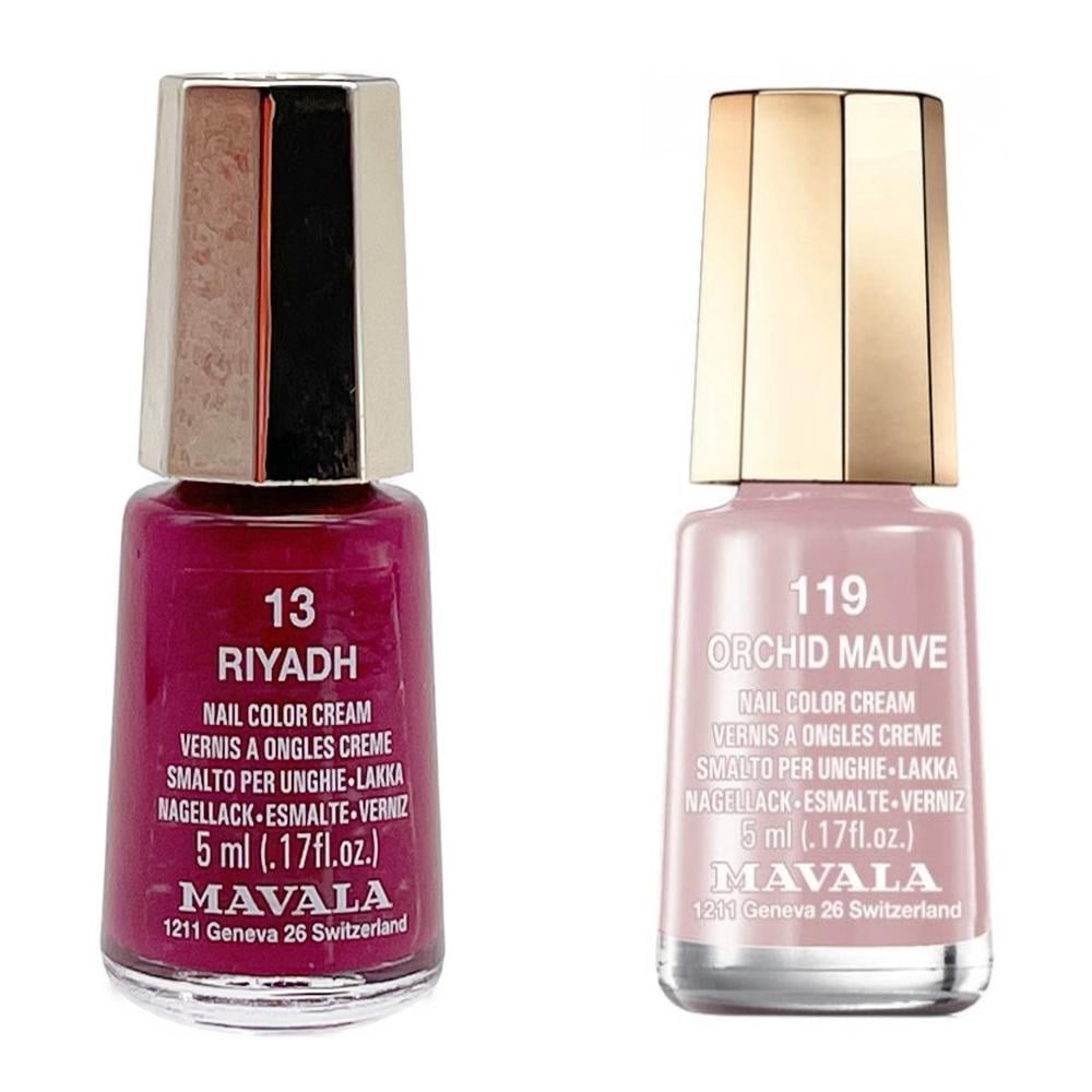 Mavala Mini Nail Polish 5ml - 13 Riyadh - 119 Orchid Mauve - Combi Pack ...