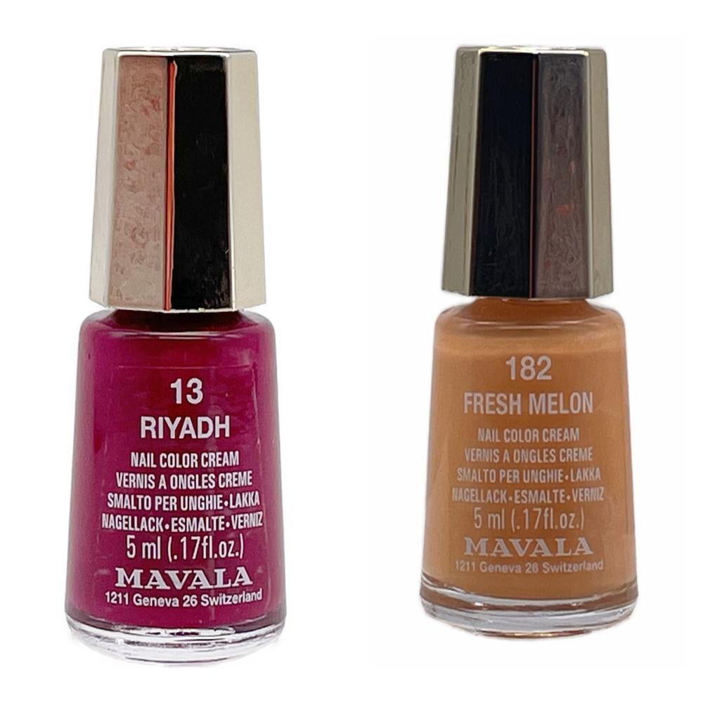 Mavala Mini Nail Polish 5ml - 13 Riyadh - 182 Fresh Melon - Combi Pack ...