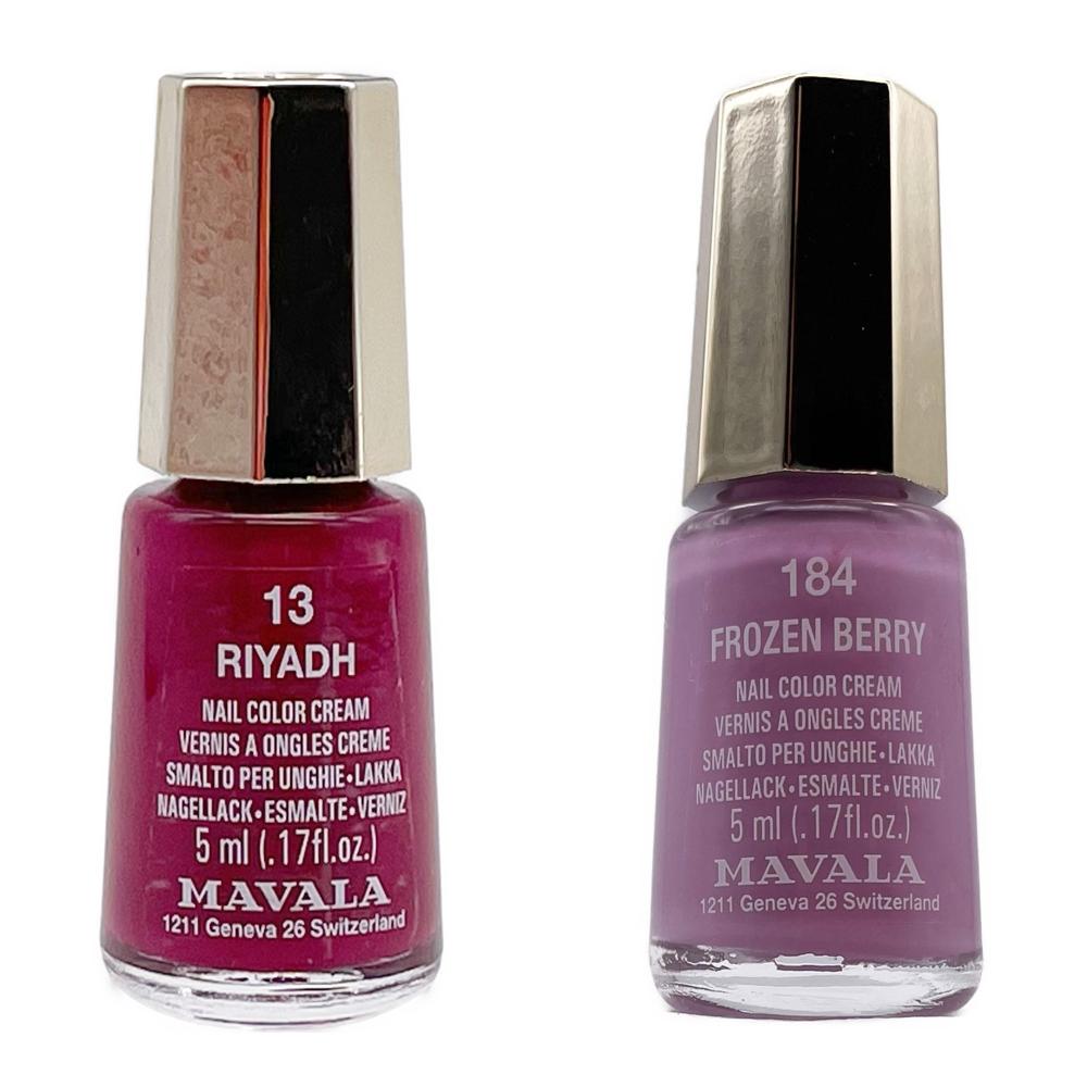 Mavala Mini Nail Polish 5ml - 13 Riyadh - 184 Frozen Berry - Combi Pack - Walmart.com