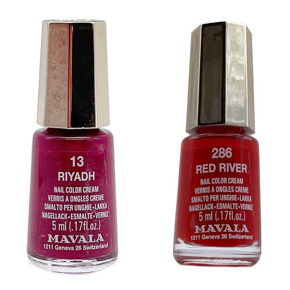 Mavala Mini Nail Polish 5ml - 13 Riyadh - 286 Red River - Combi Pack ...