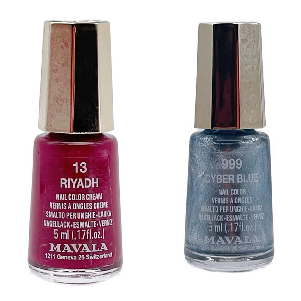 Mavala Mini Nail Polish 5ml - 13 Riyadh - 999 Cyber Blue - Combi Pack ...